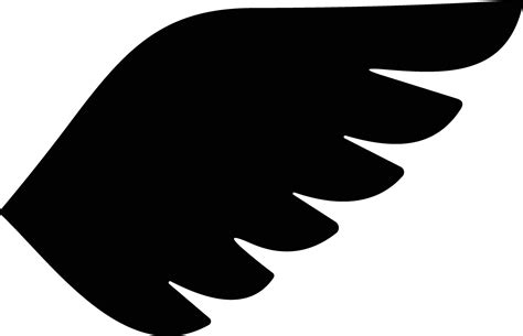 Black Wing Icon Wings Badges Wing Badge Vector Illustration