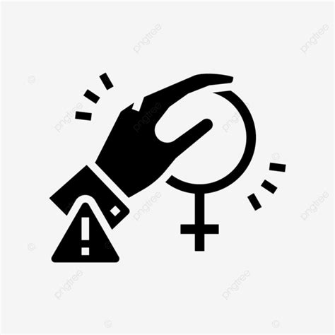 Harassment Female Glyph Icon Vector Civil Contour Vector Png And