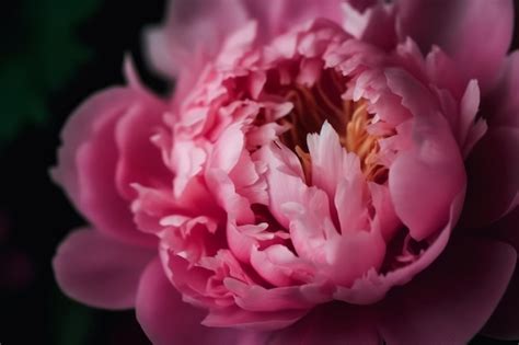 Premium Photo Beautiful Pink Peony Flower Close Up