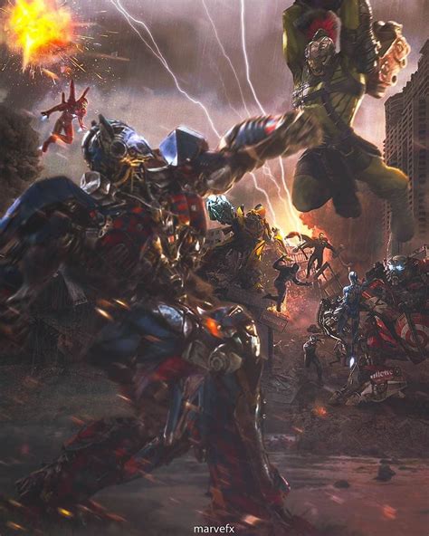 Transformers Vs Marvel Logo