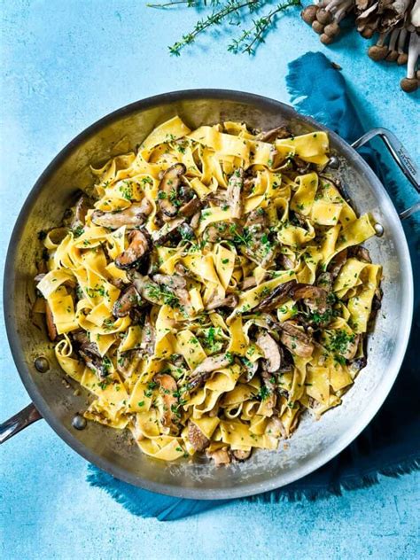 Creamy Wild Mushroom Pappardelle Pasta Natalie Marble Cooks