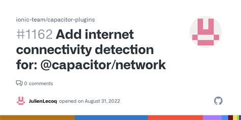 Add Internet Connectivity Detection For Capacitor Network Issue Ionic Team Capacitor