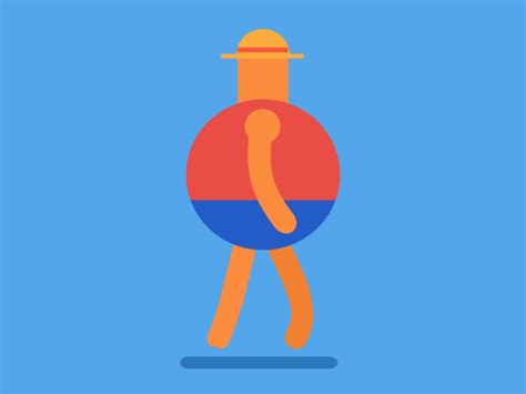 卡通小人走路素材网站图片免费下载 Zcool站酷