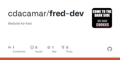 Github Cdacamar Fred Dev Website For Fred