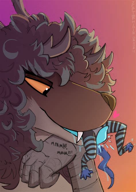 Rule 34 Ambiguous Gender Anthro Antlers Blue Body Bodily Fluids Brown Body Brown Fur Brown