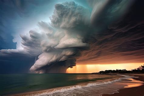 Premium Ai Image An Amazing Looking Super Cell Storm Cloud Forming