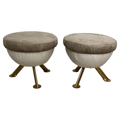 Pair Of Italian Pale Green Stools For Sale At 1stdibs