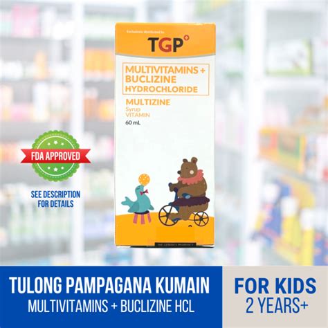 Propan Syrup Generic Pampataba Pampagana Kumain Multizine Multivitamins Buclizine Hcl