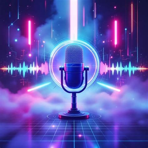 Free Neon Microphone Glow Image Cyberpunk Neon Microphone