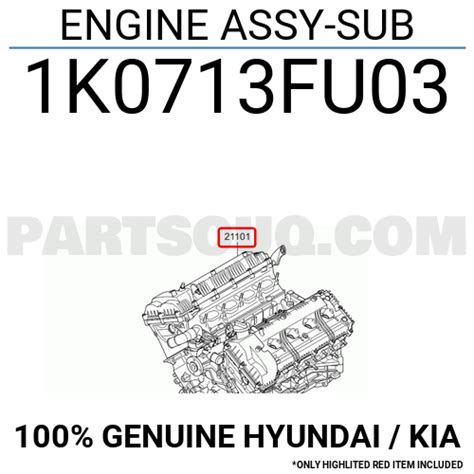 Engine Assy Sub 1k0713fu03 Hyundai Kia Parts Partsouq