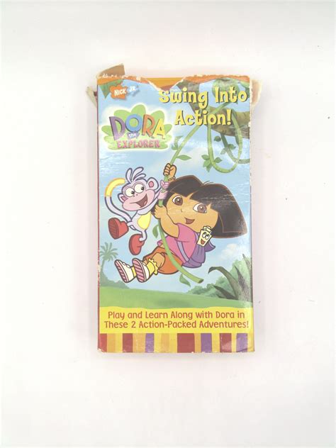 Dora The Explorer Swing Into Action Vhs Tape 2001 Orange Tape