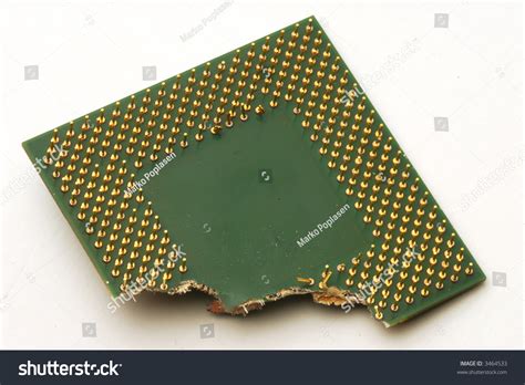 Broken Cpu On White Background Stock Photo Shutterstock