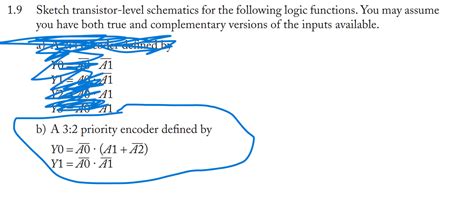 Solved Sketch A Transistor Level Schematic For A Cmos
