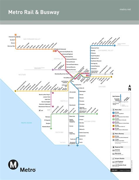 Transit Maps New Official Map Los Angeles Metro With Regional Connector 2023