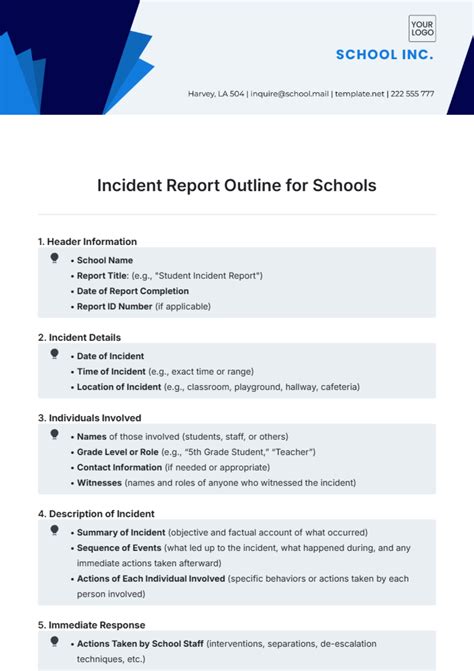 Free Monthly Incident Report Template To Edit Online