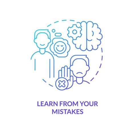 Learn from mistakes blue gradient concept icon 16089567 Vector Art at Vecteezy