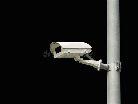 Closed Circuit Camera Cctv On Black Background Isolate With Clipping Path Stock Photo Image Of