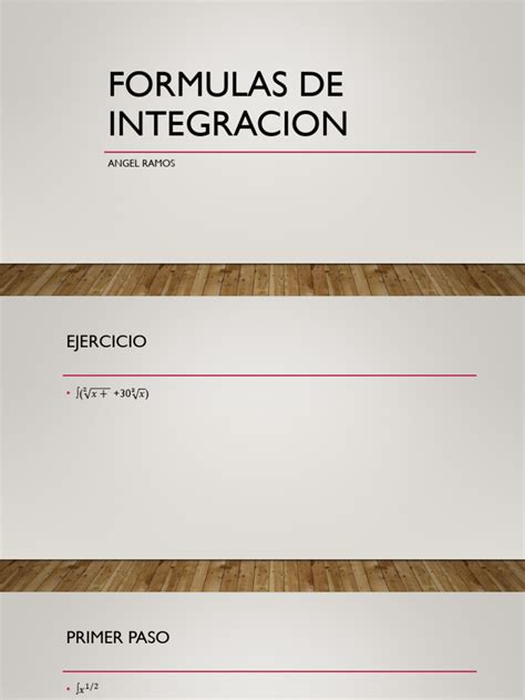 Fórmulas De Integración Básicas Pdf