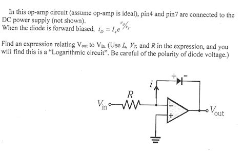 In This Op Circuit Assume Op Is Ideal Pin And Pin Are Connected To The DC Power