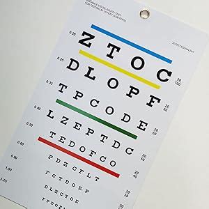Eye Chart Upgraded Snellen Eye Chart For Eye Exams 10 Feet 14x8