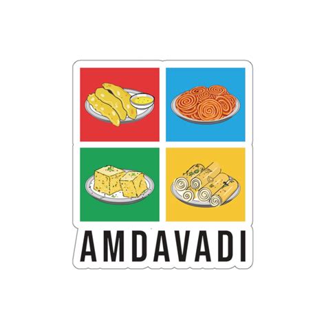 Amdavadi Die Cut Sticker Currycature 🇺🇸