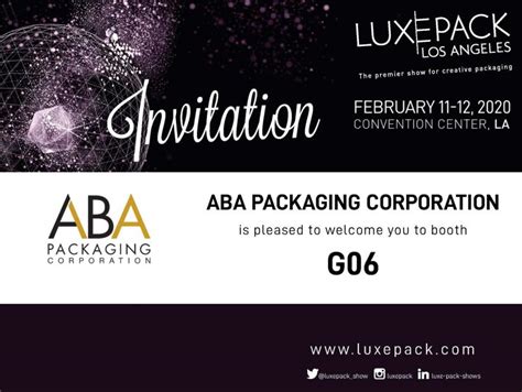 Aba Packaging Corporation On Linkedin Luxepack Luxepackla