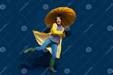 Full Length Body Photo Of Funky Joking Girl Walking Outdoors Park With