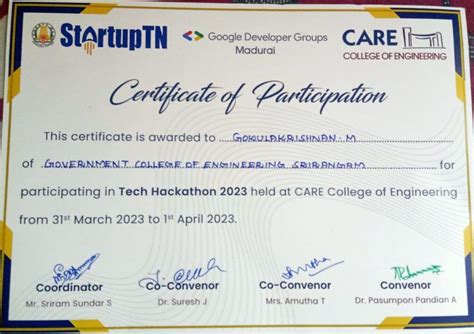 Gokulakrishnan M On Linkedin Tech Engineering Hackathon