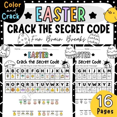 Easter Crack The Code L Fun Secret Message L Spring Brain Breaks No Prep