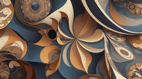 Premium Ai Image A Captivating Pattern Of Abstract Shapes And Textures Creating A Unique And