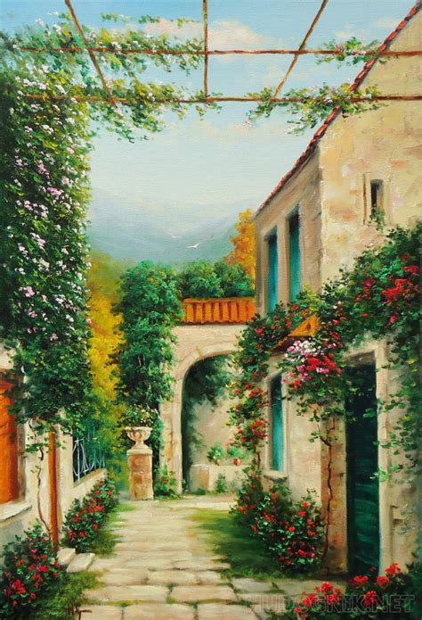 Картина итальянский дворик. Размеры: 5x70, Год: 2014, Цена: 9000 рублей ...
