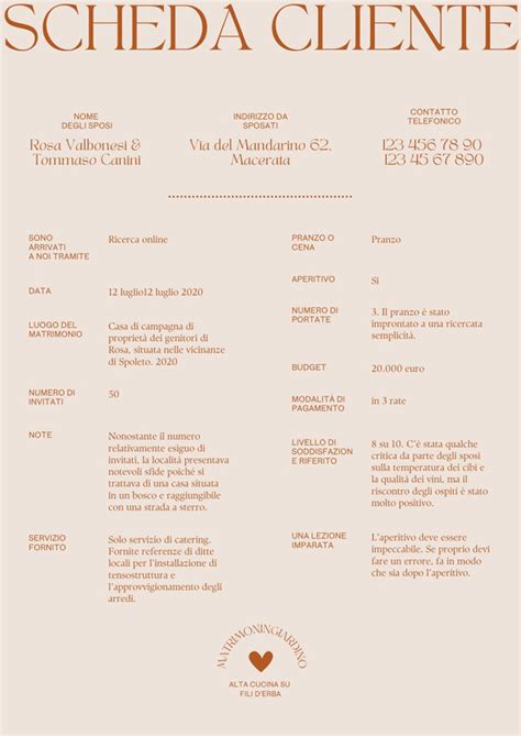 Scheda Cliente Modelli Da Personalizzare Gratis Online Canva