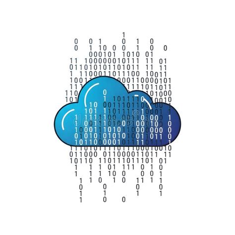 Cloud Computing Binary Code Concept Stock Illustration Illustration