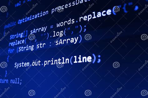 Het Abstracte Scherm Van De Programmeringscode Van Softwareontwikkelaar Stock Afbeelding Image