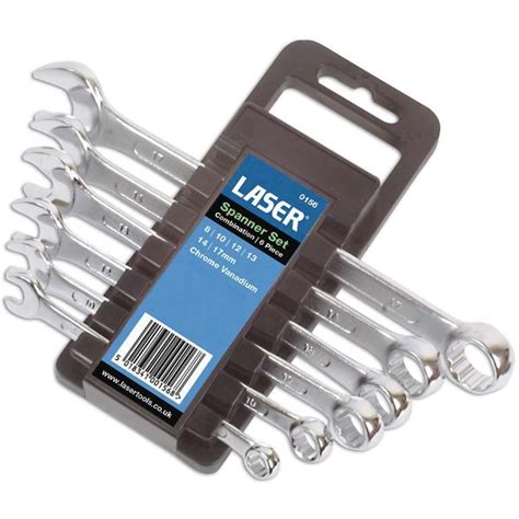 Laser 0156 Combination Spanner Set 6 Piece 8 17mm
