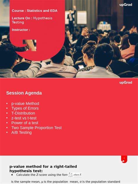 Inferential Statistics And Hypothesis Testing Pdf P Value