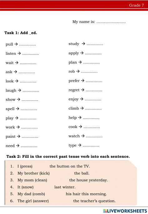 Grade 7 1495511 Dilysttt Live Worksheets