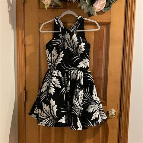 Miss Behave Girls Dresses Black And White Floral Glam Crossover