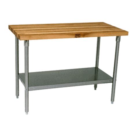 John Boos Hns16 48 X 36 Butcher Block Work Table W Galvanized