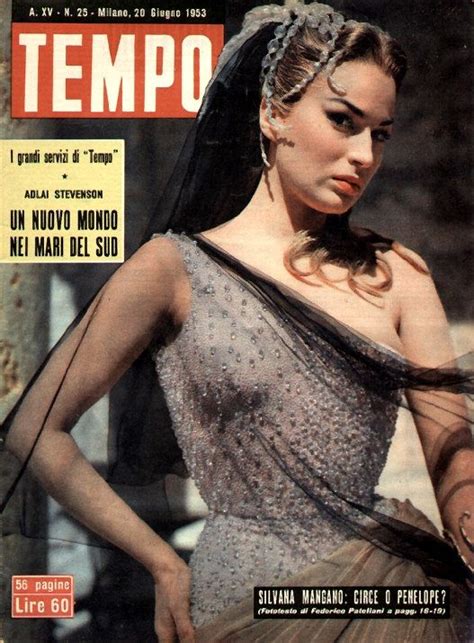 Movie Star Silvana Mangano Silvana Mangano Circe Or Penelope 20th June 1953 In 1954