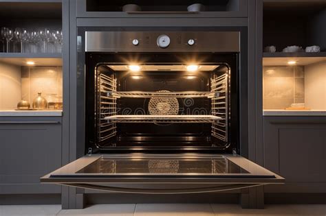 Modern Kitchen With Open Oven Ai Photo Stock Image Image Of Open