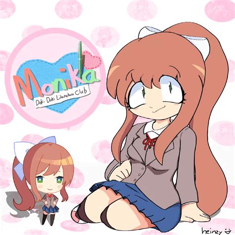 Monika The Main Leader Of The Literature Club Know Your Meme