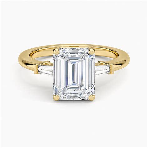 Symphony Tapered Baguette Three Stone Diamond Ring 1 5 Ct Tw In 18k