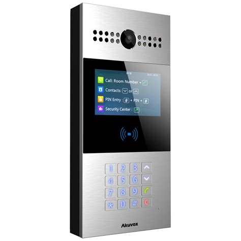 akuvox r28a sip video intercom with lcd keypad and card reader