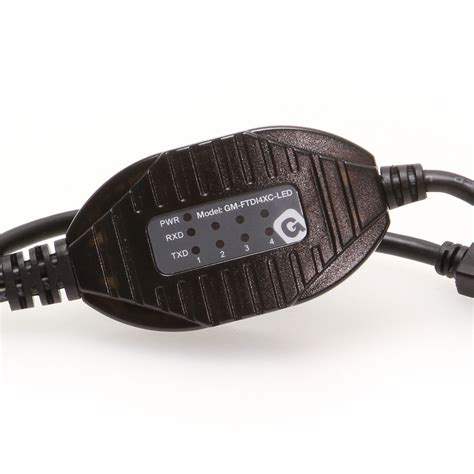 Port USB Type C To Serial Adapter With Per Port TX RX LEDs