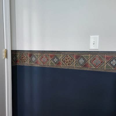 Nautical Living Wallpaper Border Green Blue Tropical Beach Scene