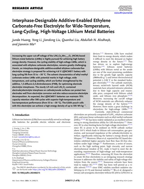 Interphase‐designable Additive‐enabled Ethylene Carbonate‐free