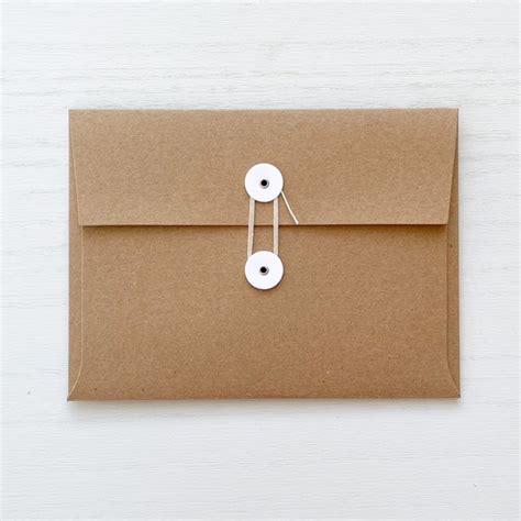 String Tie Envelopes Etsy