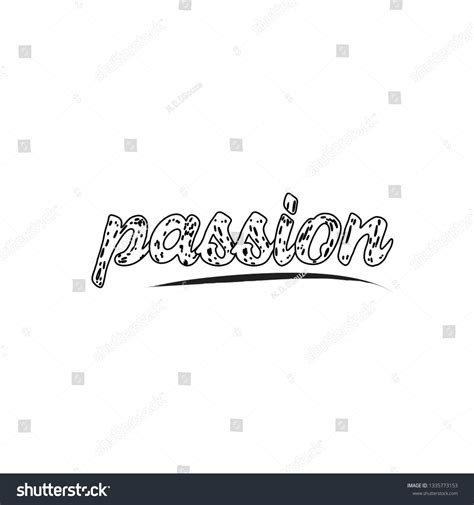 Passion Typography Print Use Poster Flyer Stock Vector Royalty Free