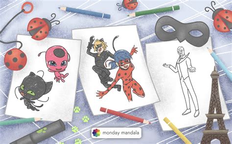 Miraculous Ladybug Coloring Pages Free Pdf Printables